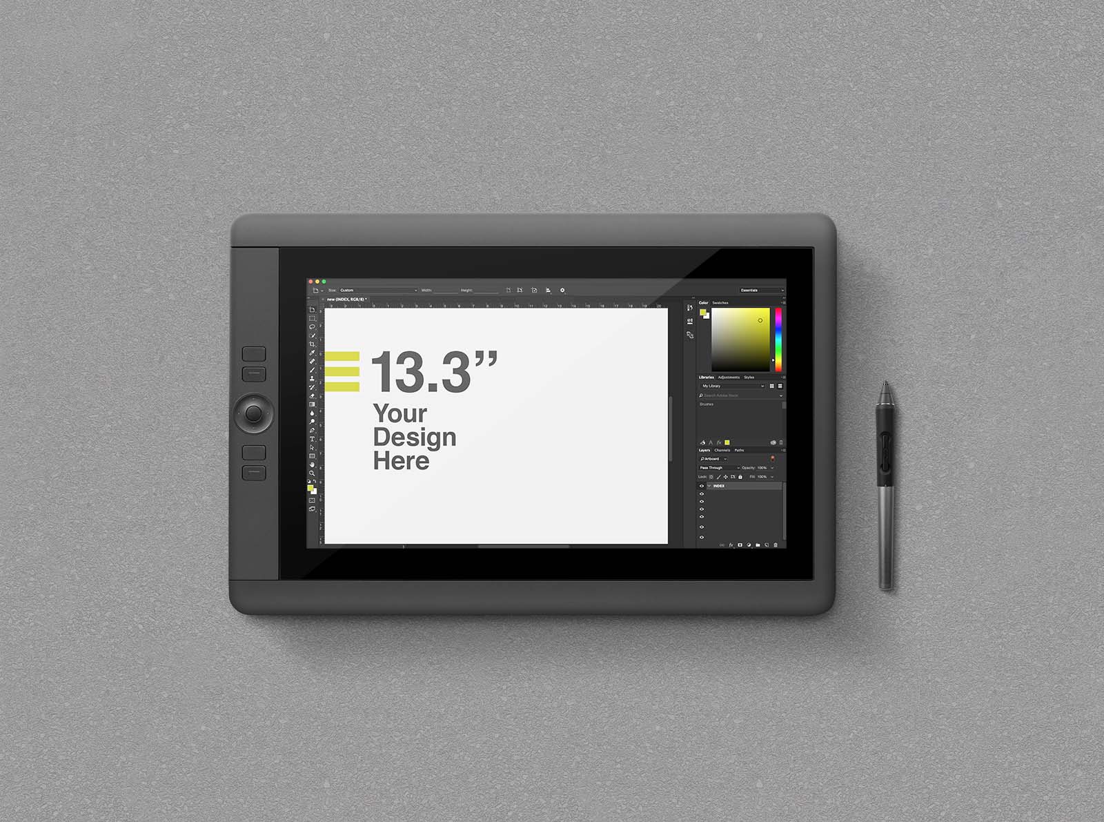 Graphics Pad Mockup | Free Mockup Ai