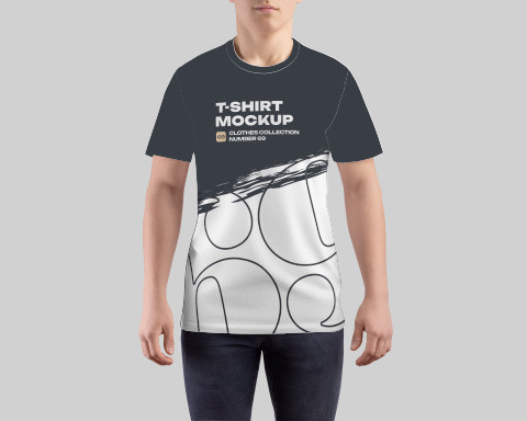 Short Sleeve With Human Model | Free Mockup Ai