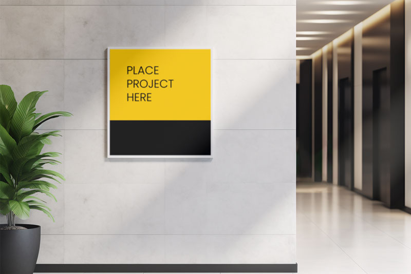 office-wayfinding-signage-mockup | Free Mockup Ai